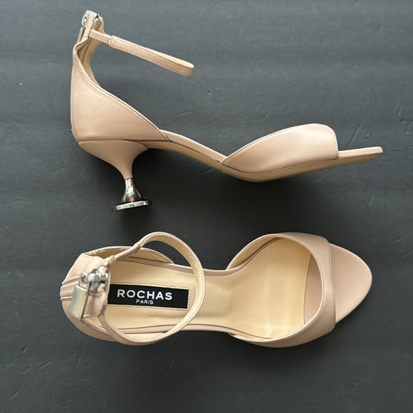 Rochas | Shoes | Rochas Icon Crystal Embellished Sandals Heels Size 375 ...